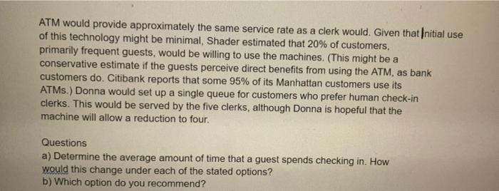 Solved "Case Study Winter Park Hotel Donna Shader, manager | Chegg.com