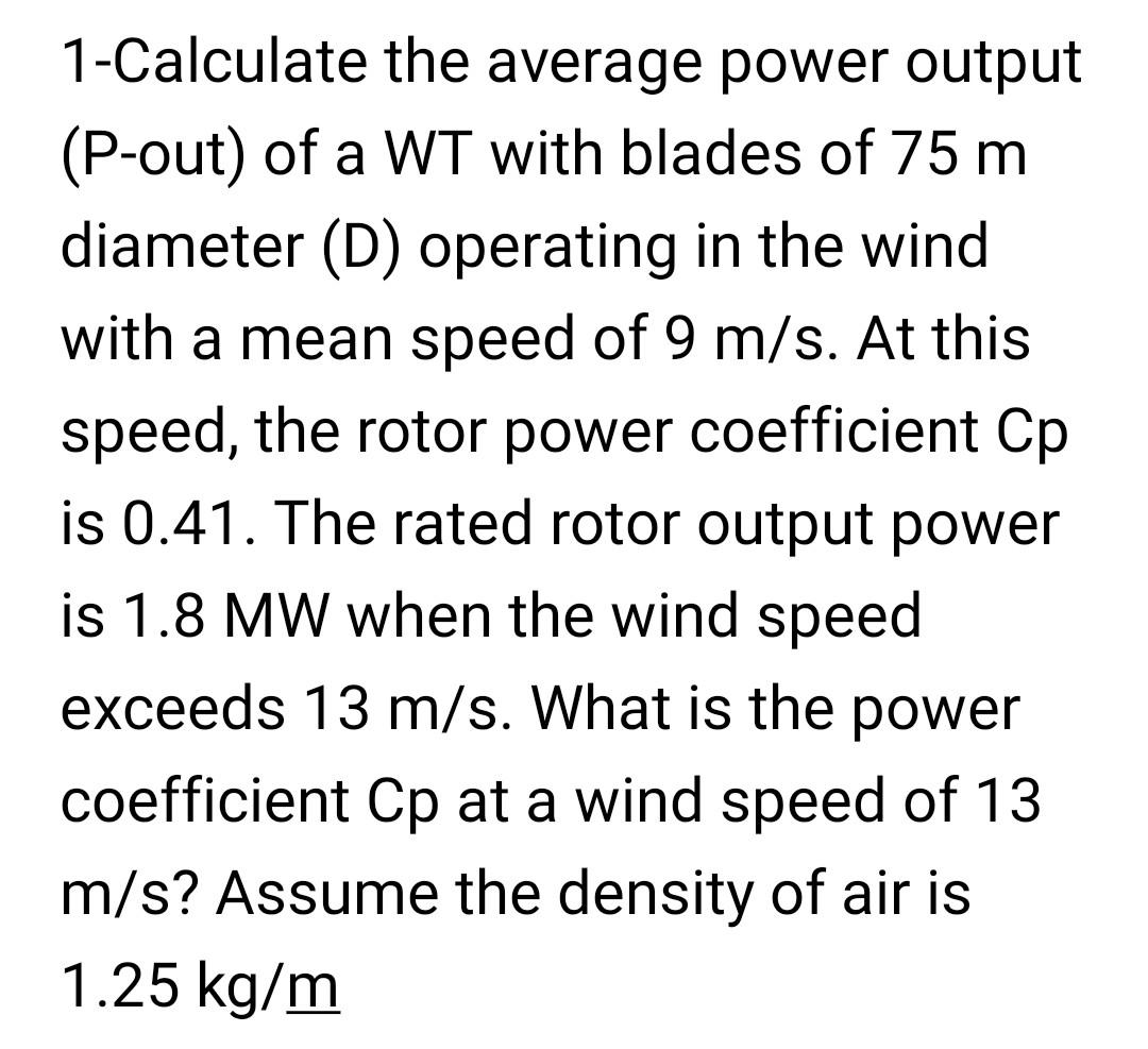 Solved a 1-Calculate the average power output (P-out) of a | Chegg.com