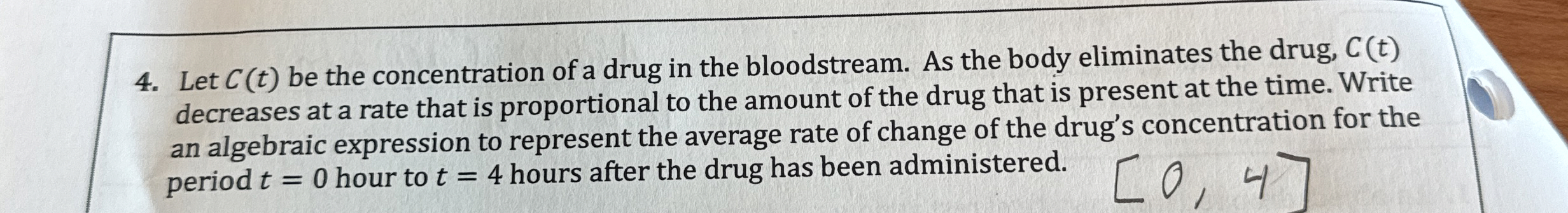 Solved Let C(t) ﻿be the concentration of a drug in the | Chegg.com
