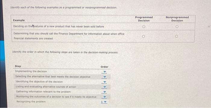 Solved Identify each of the following examples as a | Chegg.com