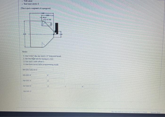 Solved For the given example of a part made by CNC lathe | Chegg.com