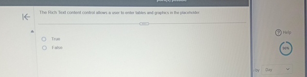 Solved The Rich Text content control allows a user to enter | Chegg.com