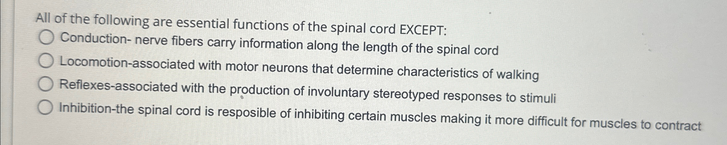 Solved All of the following are essential functions of the | Chegg.com