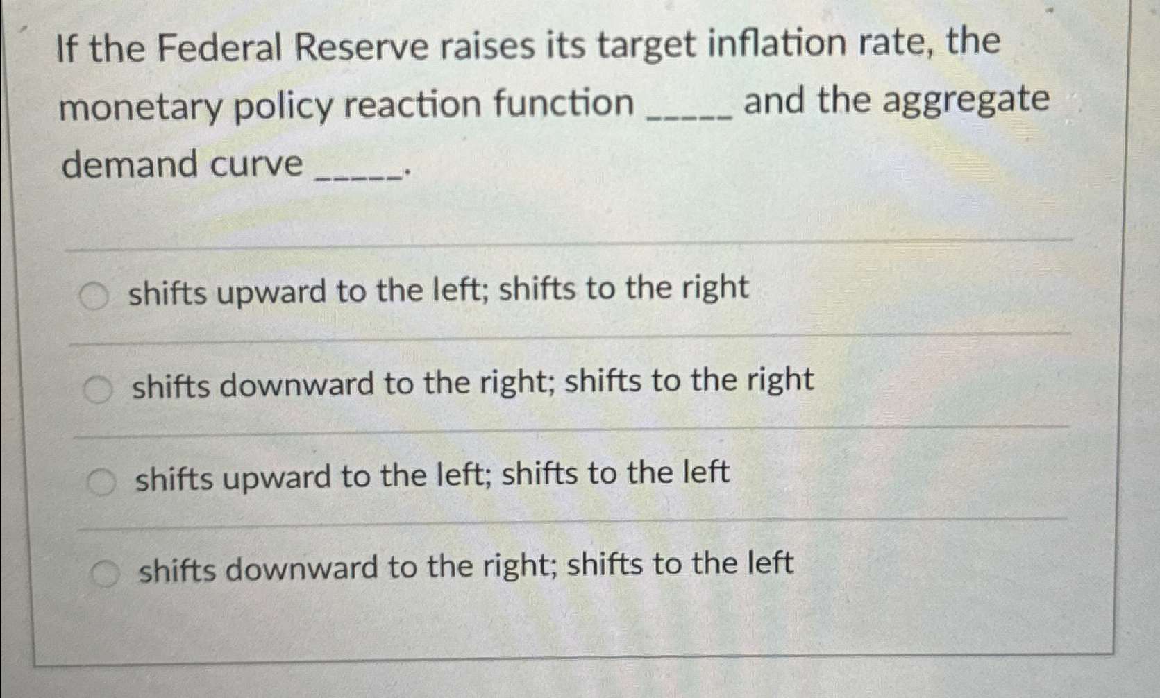 Solved If the Federal Reserve raises its target inflation | Chegg.com