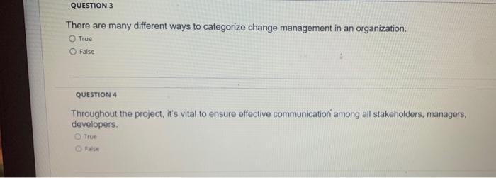 Solved Change Management in software development refers to | Chegg.com
