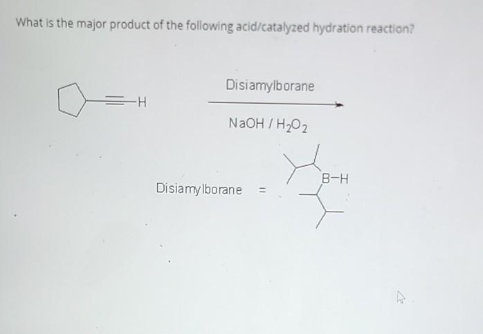 Solved What is the major product of the following | Chegg.com