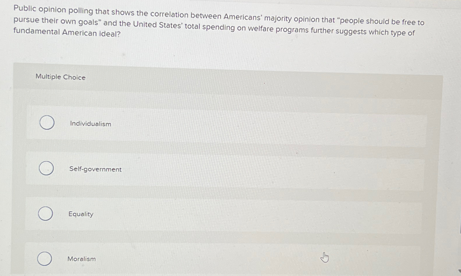 Solved Public opinion polling that shows the correlation | Chegg.com