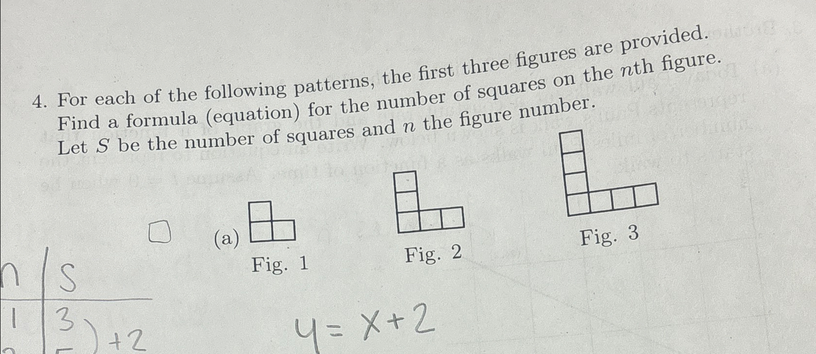 Solved For each of the following patterns, the first three | Chegg.com