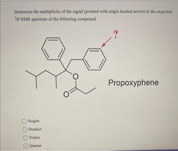 Solved Determine the multiplicity of the signal (pointed | Chegg.com