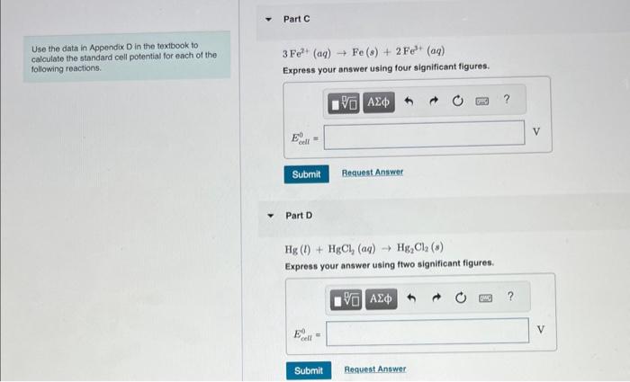 Solved Use the data in Appendix D in the textbook to | Chegg.com