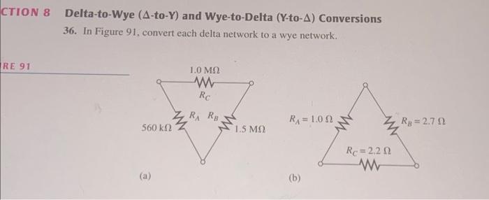 Solved ON 8 Delta-to-Wye ( Δ-to-Y) and Wye-to-Delta (Y-to- Δ | Chegg.com