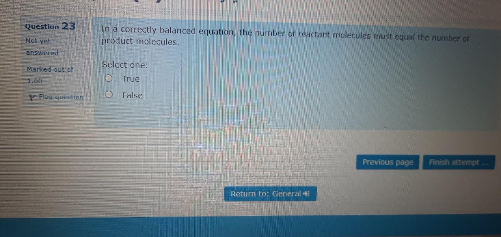 Solved Question 23 In a correctly balanced equation, the | Chegg.com