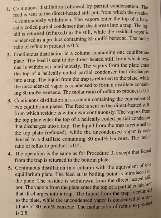 7.11. Determining the best distillation procedure. A | Chegg.com
