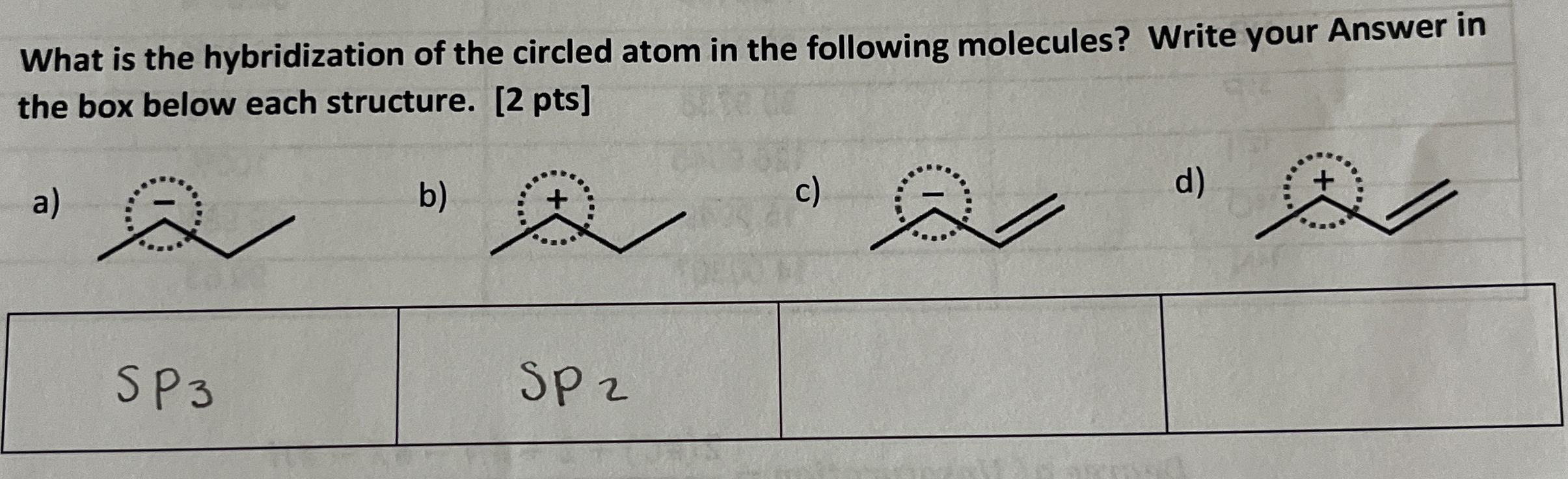 Solved What is the hybridization of the circled atom in the | Chegg.com