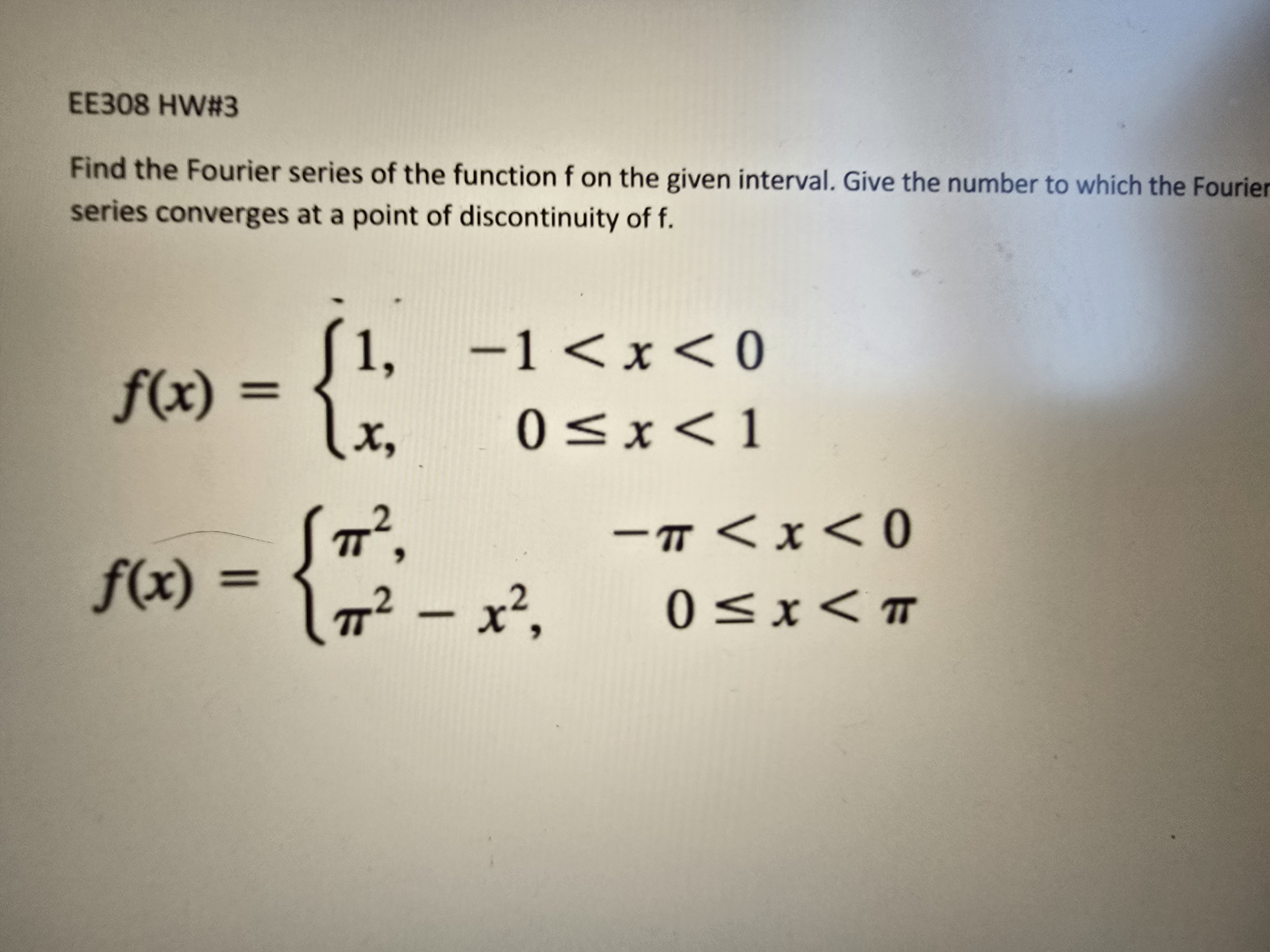 How to ﻿find the number to ﻿which the fourier series | Chegg.com