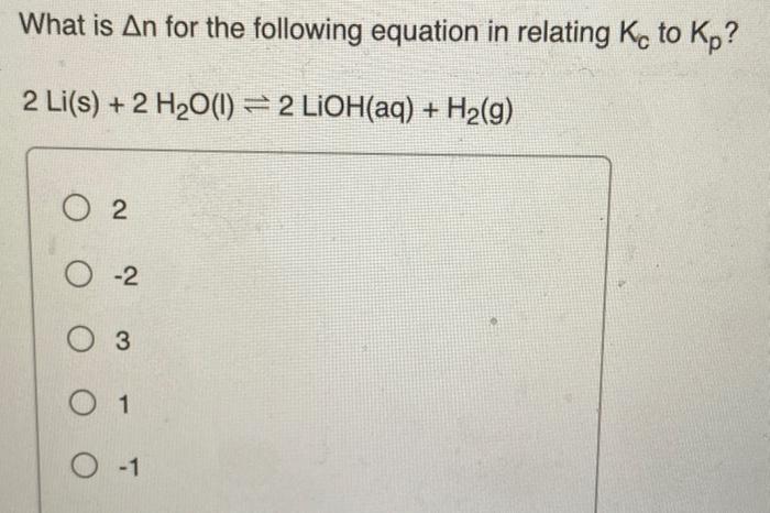 Solved Predict The Equilibrium Constant For The First