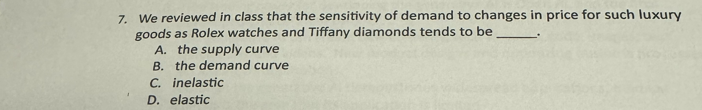 Solved We reviewed in class that the sensitivity of demand | Chegg.com