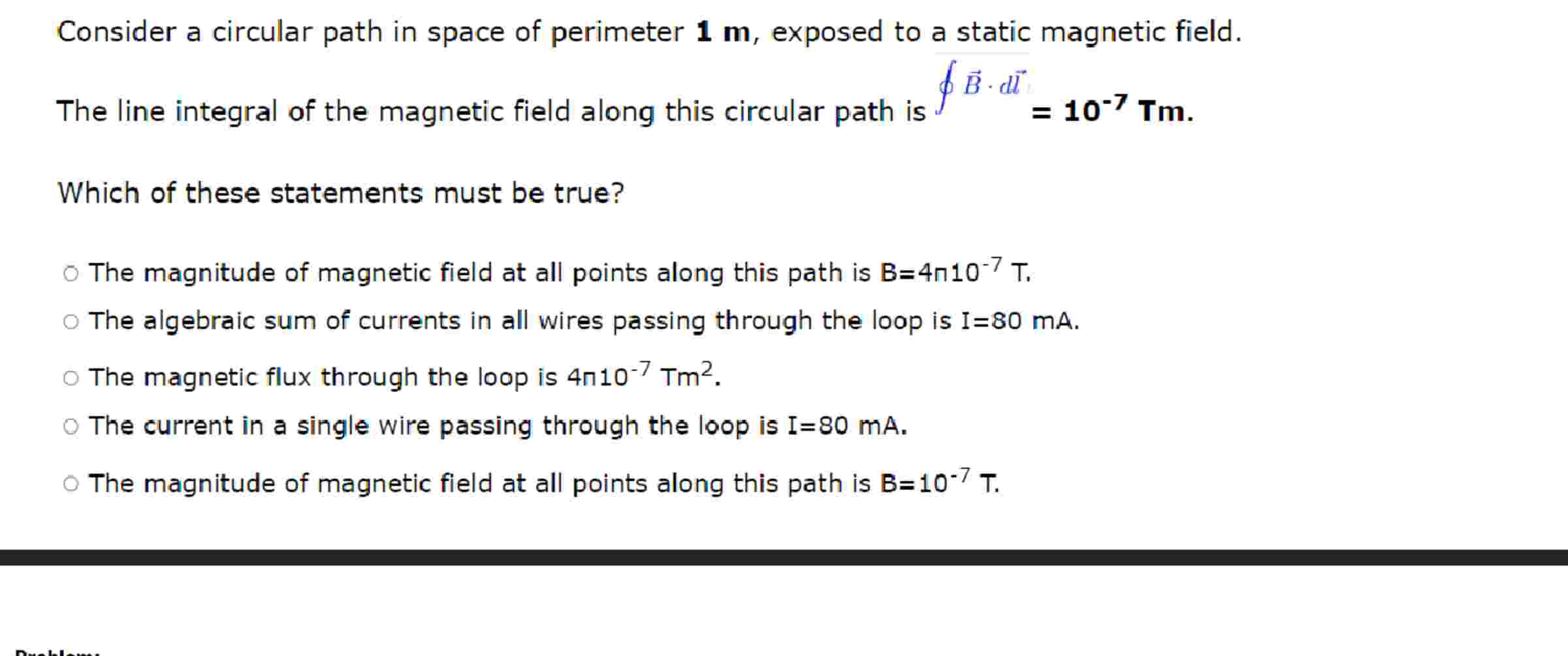 Solved Consider a circular path in ﻿space of ﻿perimeter 1m, | Chegg.com