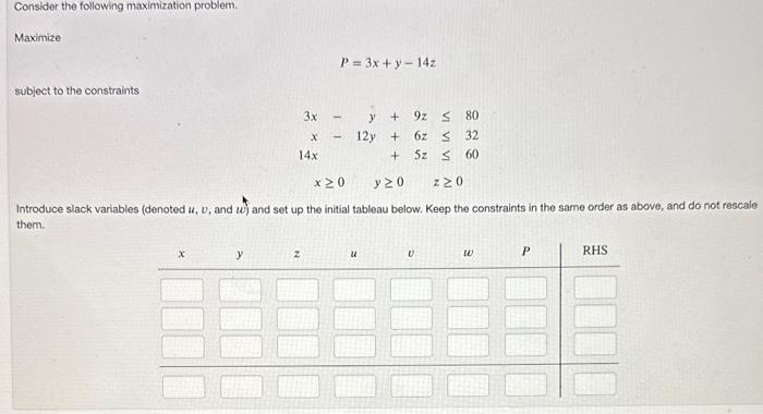 Solved Consider The Following Maximization Problem Maximize