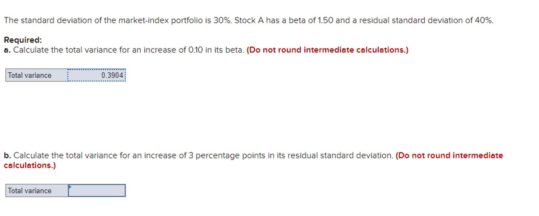 Solved The standard deviation of the market-index portfolio | Chegg.com