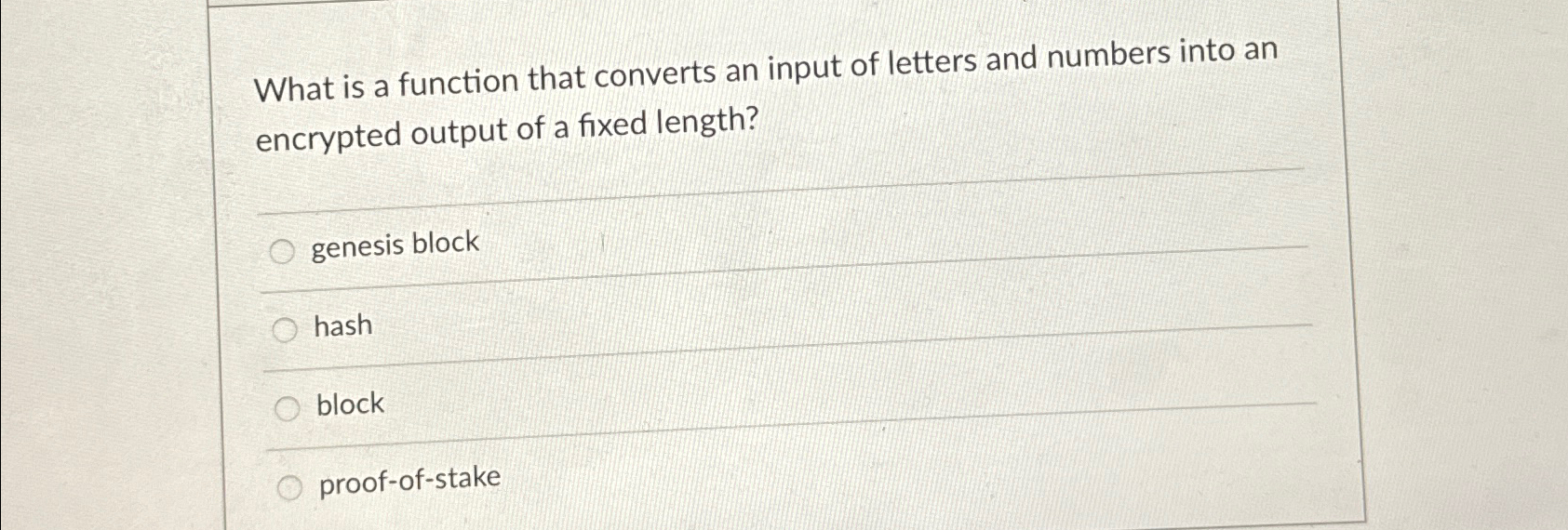 Solved What is a function that converts an input of letters | Chegg.com