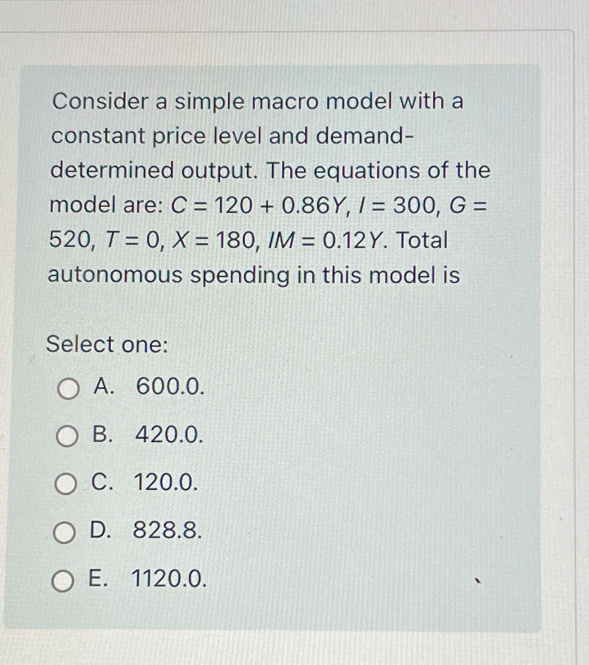 Solved Consider a simple macro model with a constant price | Chegg.com