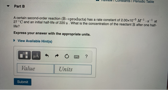 Solved For a second-order reaction, the half-life depends on | Chegg.com