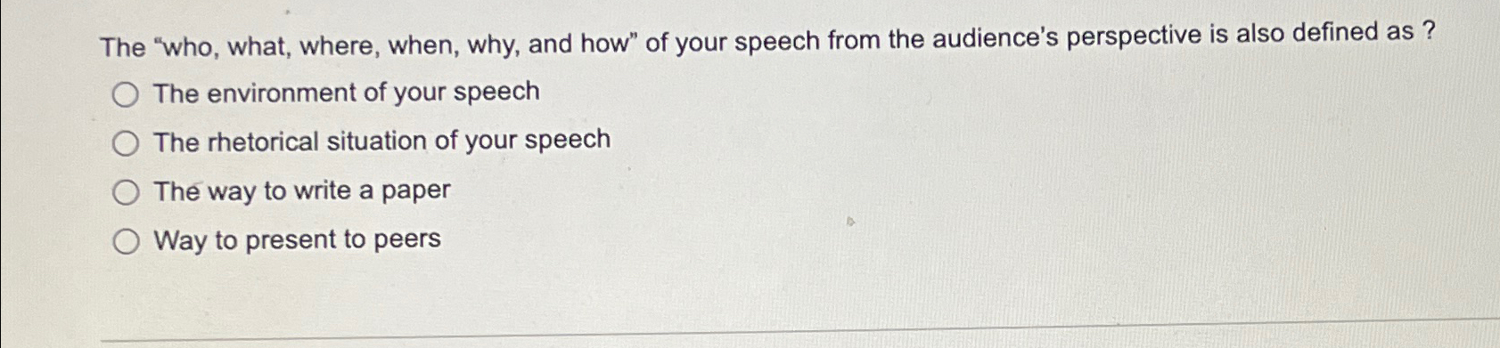 Solved The "who, what, where, when, why, and how" of your | Chegg.com