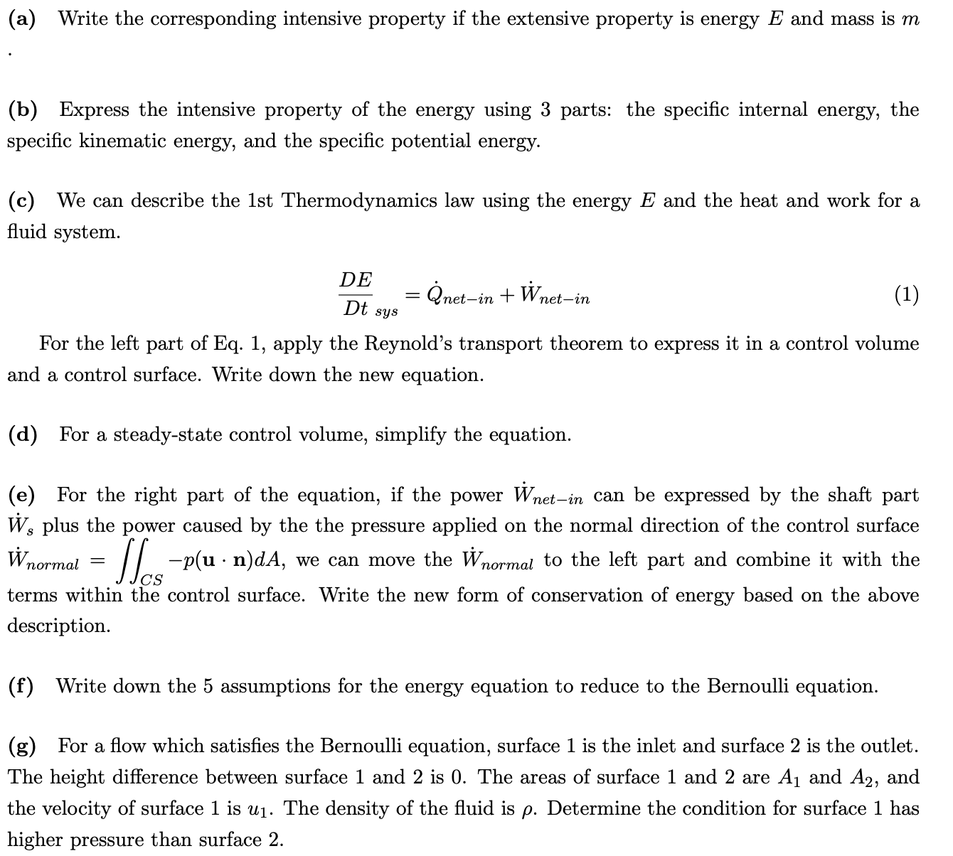 Solved (a) ﻿Write the corresponding intensive property if | Chegg.com