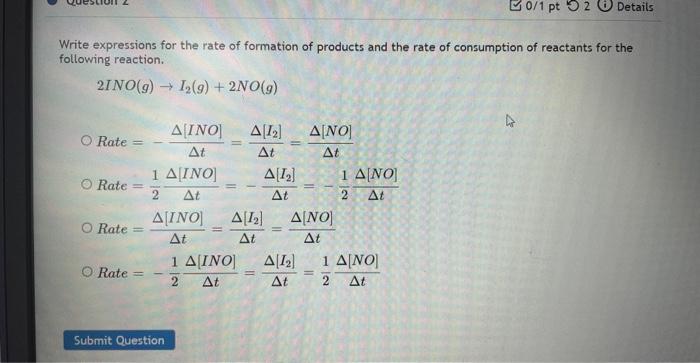 Solved Write expressions for the rate of formation of | Chegg.com