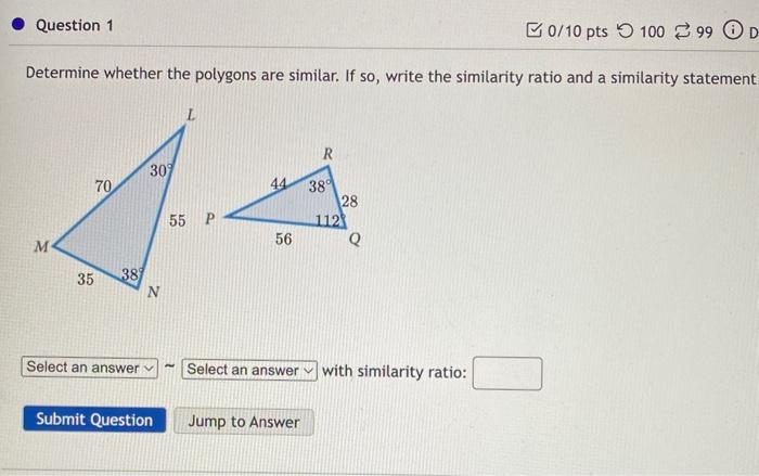 Solved Determine whether the polygons are similar. If so, | Chegg.com