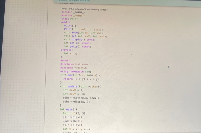 Solved What is the output of the following codes? #ifndef | Chegg.com