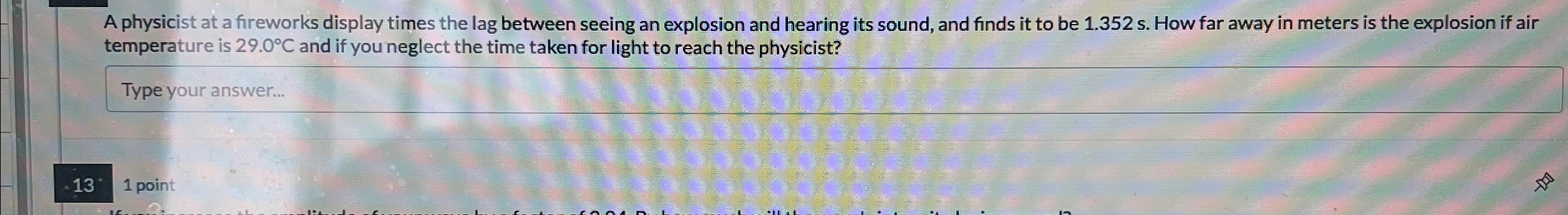 Solved A physicist at a fireworks display times the lag | Chegg.com