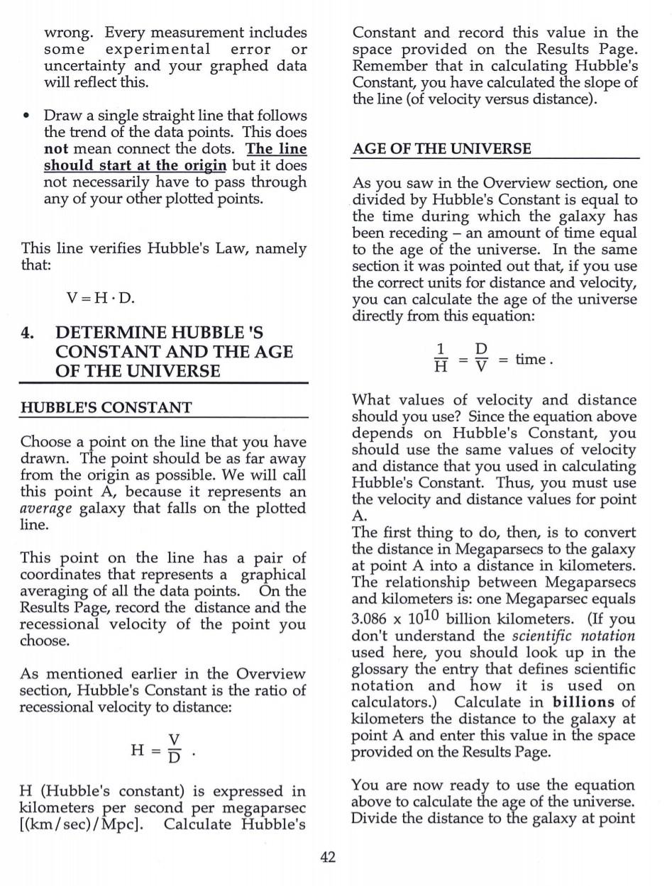 A8 HUBBLE'S LAW & THE EXPANSION OF THE UNIVERSE | Chegg.com