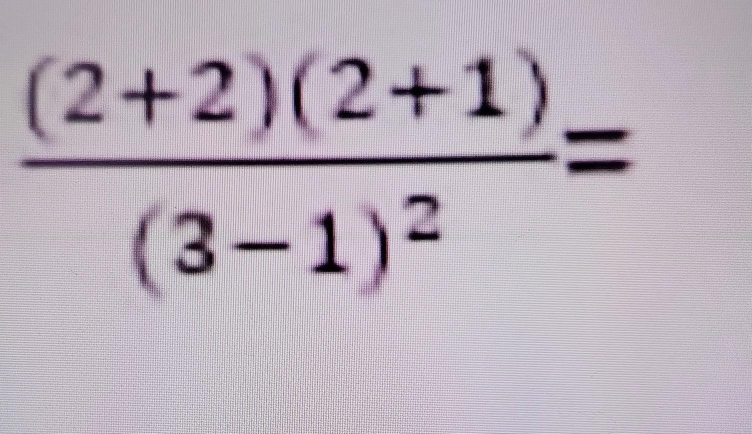 Solved (3−1)2(2+2)(2+1)= | Chegg.com