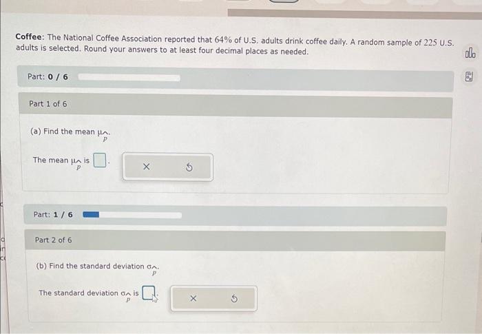 Solved Coffee: The National Coffee Association reported that | Chegg.com