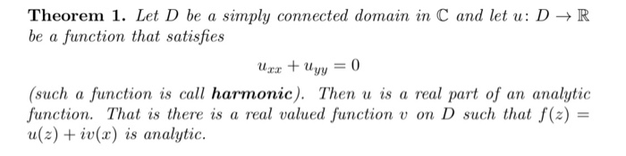 Solved Theorem 1. Let D be a simply connected domain in C | Chegg.com