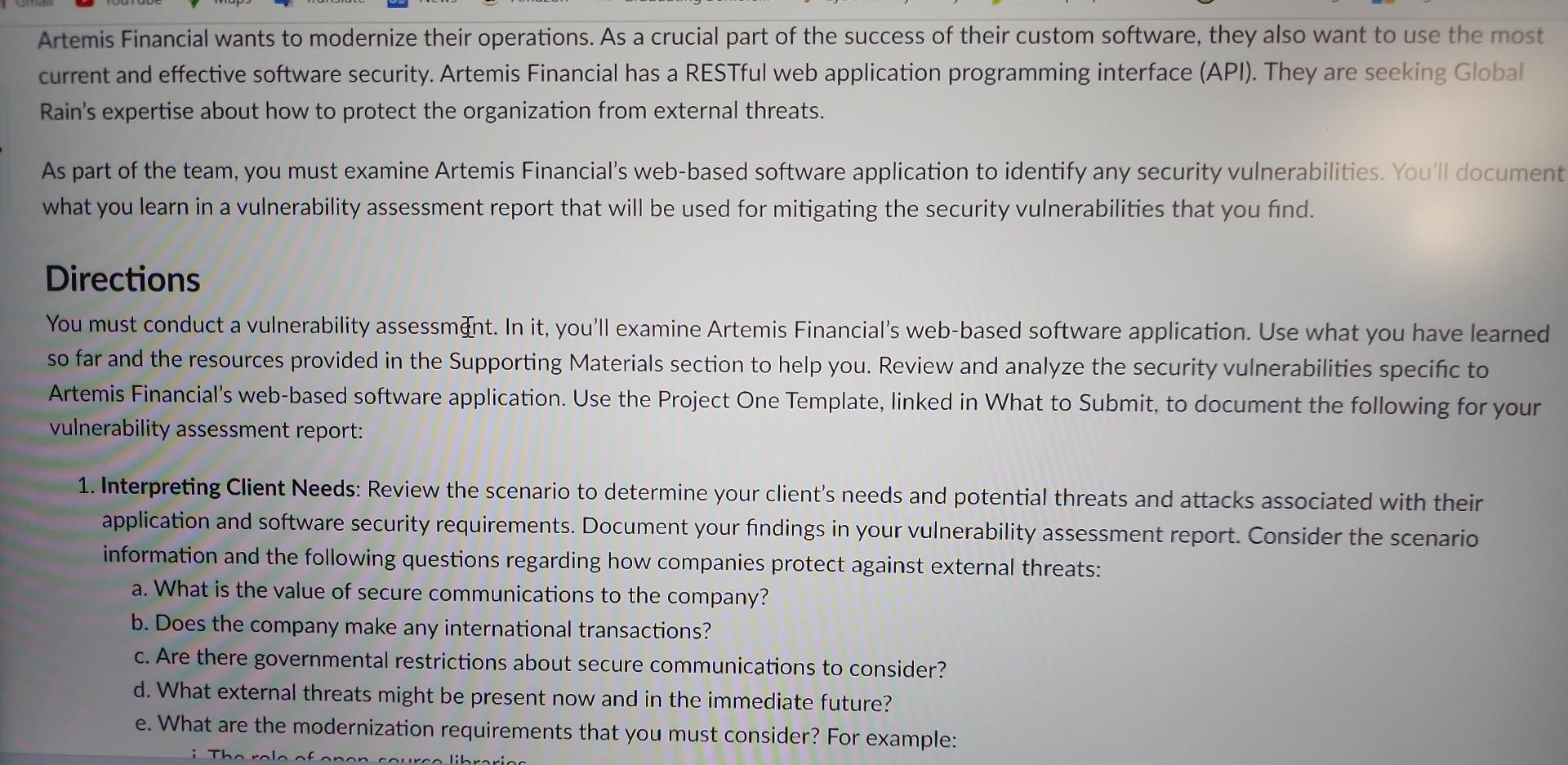 Solved In this project, you will demonstrate your mastery of | Chegg.com