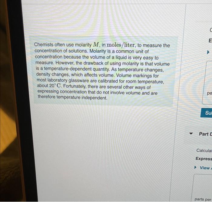 Solved A 2.950×10−2M solution of glycerol (C3H3O3) in water | Chegg.com