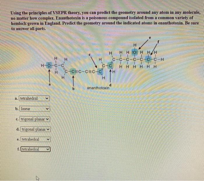 Solved Using the principles of VSEPR theory, you can predict | Chegg.com