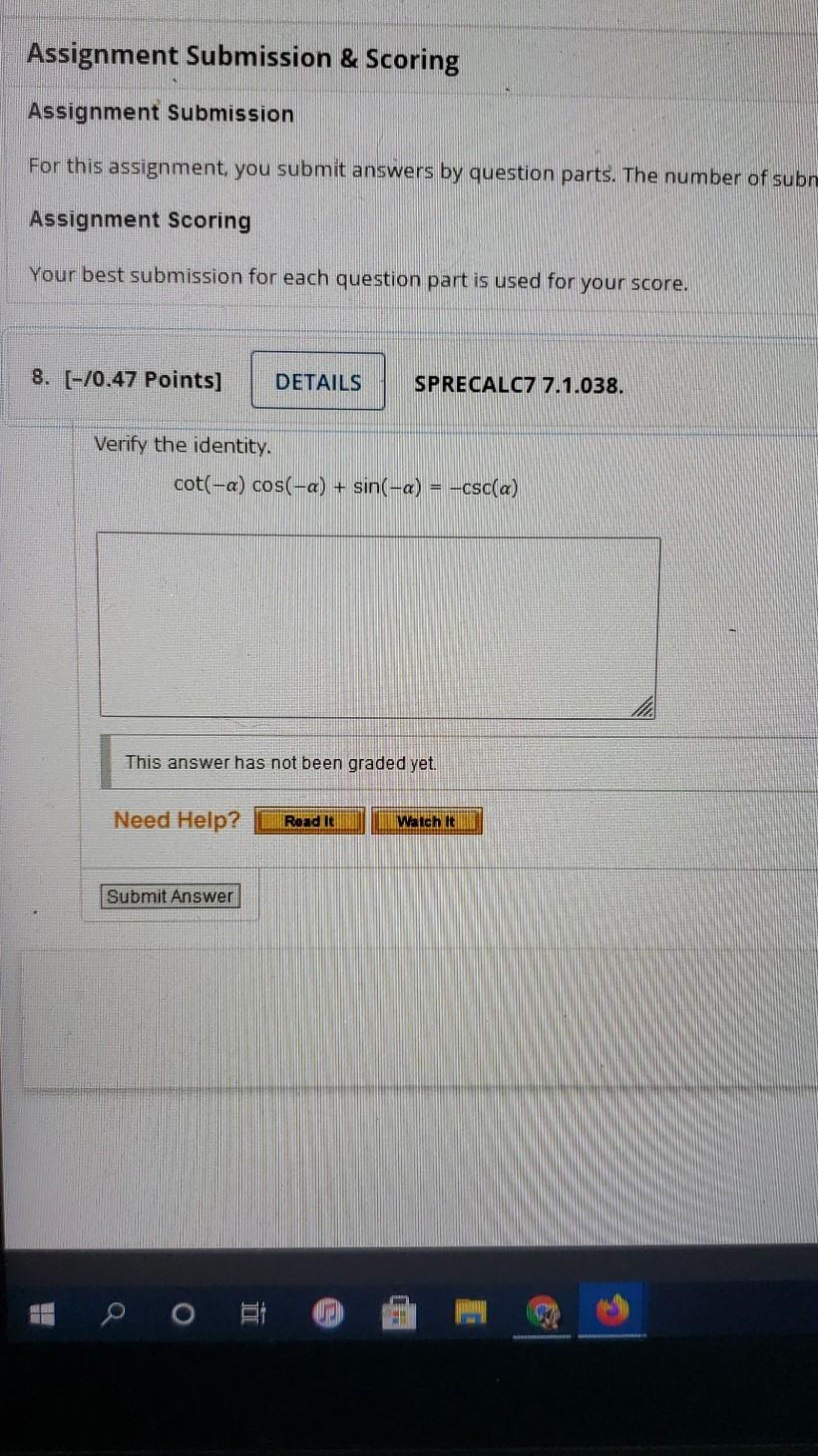Solved Assignment Submission & Scoring Assignment Submission | Chegg.com