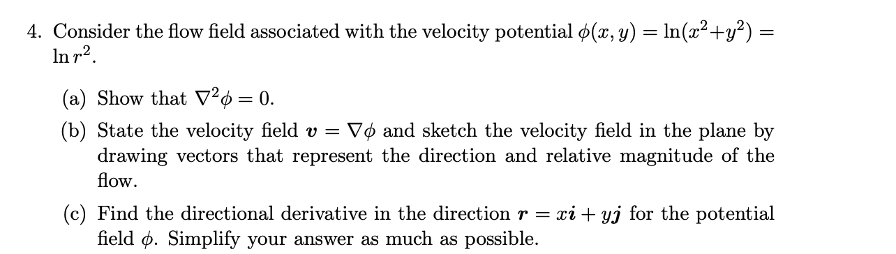 Solved Consider the flow field associated with the velocity | Chegg.com