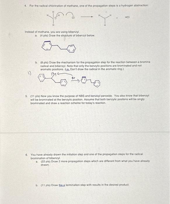 Solved 4. For the radical chlorination of methane, one of | Chegg.com