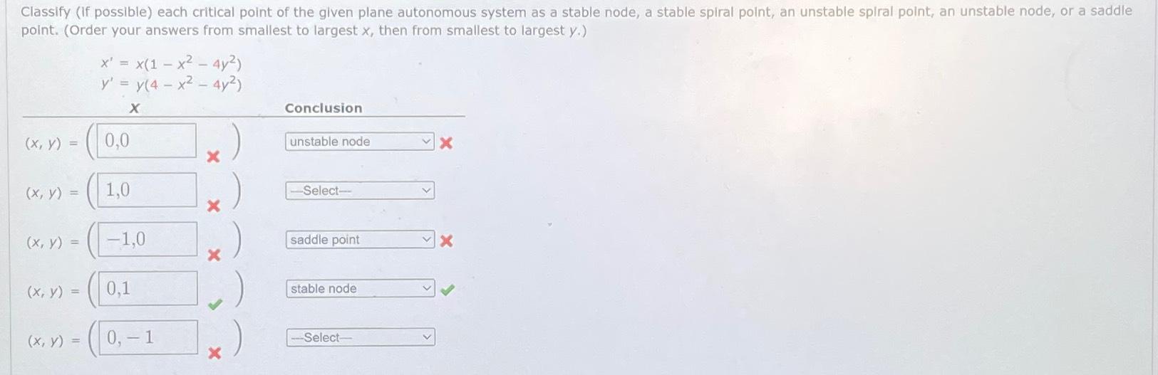 Solved point. (Order your answers from smallest to largest | Chegg.com