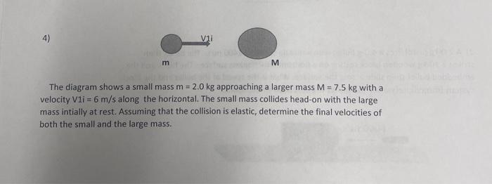 Solved 4) The diagram shows a small mass m=2.0 kg | Chegg.com