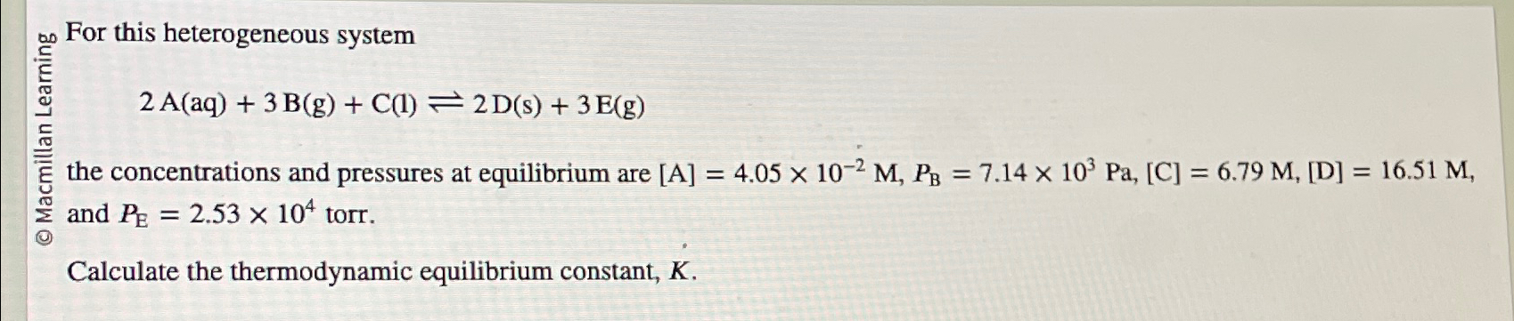 Solved ∞ ﻿For this heterogeneous | Chegg.com