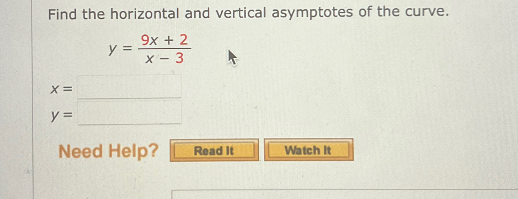 Solved Find the horizontal and vertical asymptotes of the | Chegg.com