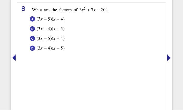 Solved 2 The product of two factors is x - x - 20. If one of | Chegg.com