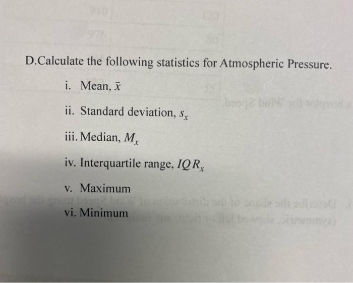 Solved 1. (50 points) The data in the following table | Chegg.com