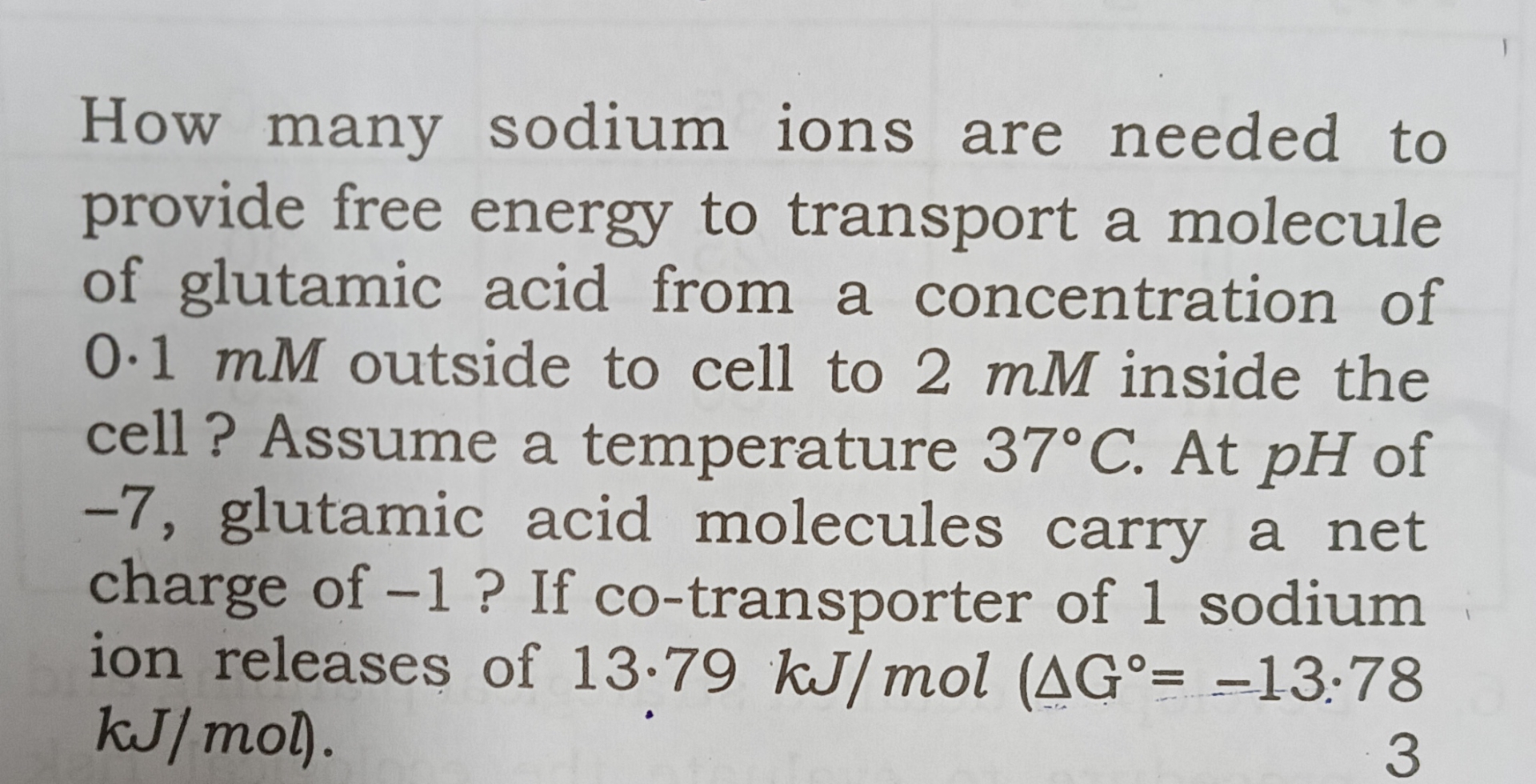 Solved How many sodium ions are needed to provide free | Chegg.com